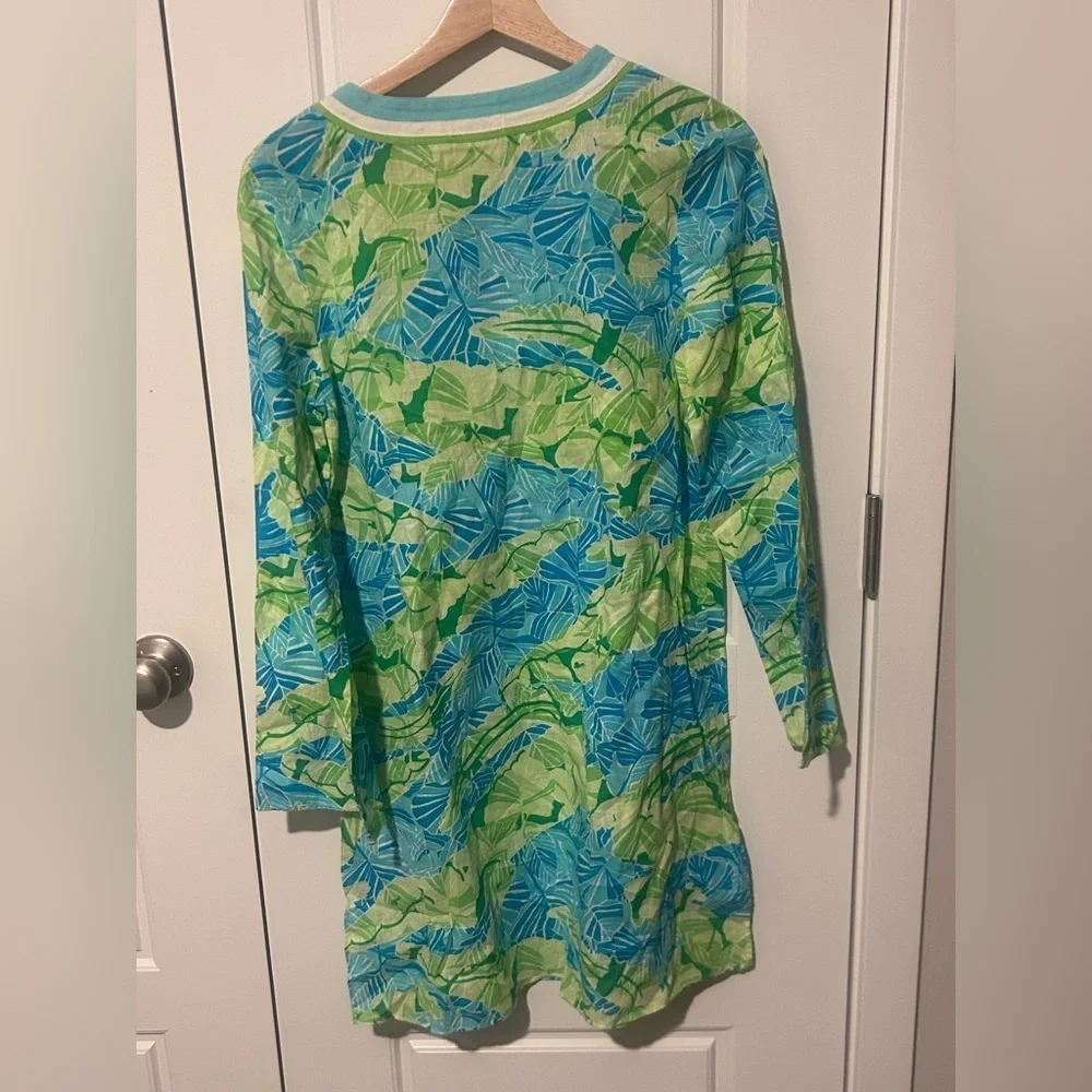 Lilly Pulitzer | Tops | Lilly Pulitzer Green And Blue Small Tunic Beach ...